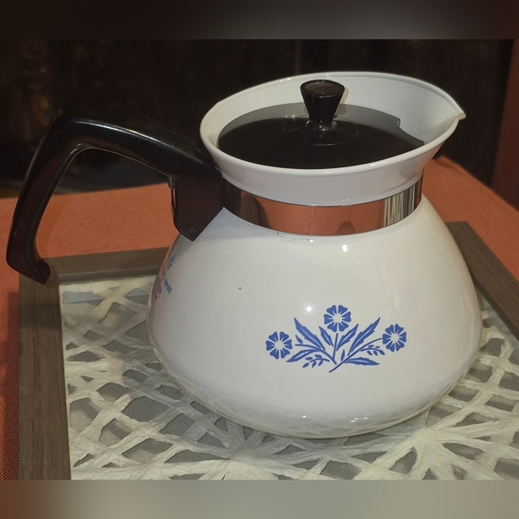 Corningware | Dining | Corningware Cornflower Print Tea Pot 3c Enamal ...